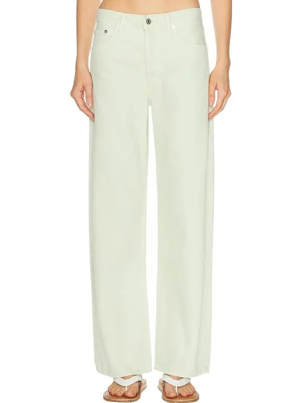AGOLDE Arc Loose Wide Crop Jeans - Mint Cream
