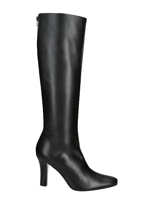 THE ROW Mona 90 Leather Heeled Knee-high Boots - Black