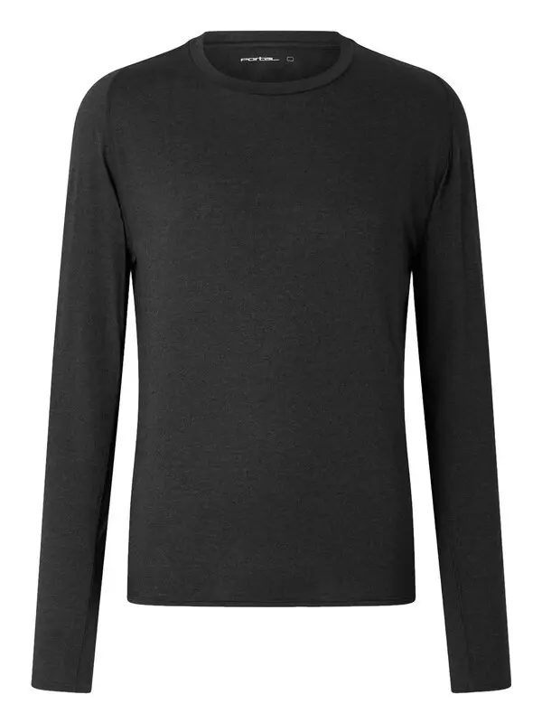 PORTAL Drift Merino Wool-blend Jersey T-shirt - Black