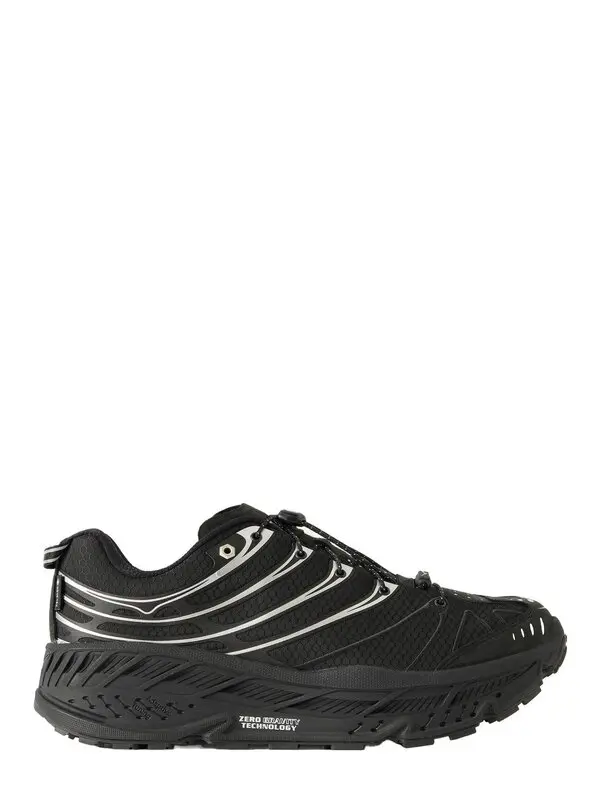 HOKA Stinson Evo Rubber-trimmed Gore-tex Mesh Sneakers - Black