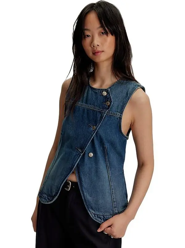 Free People We The Free Maris Denim Vest - Wall Flower