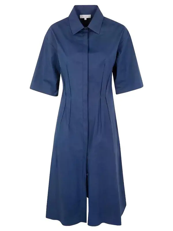 Antonelli Firenze Short-sleeve Shirt Dress - Blue