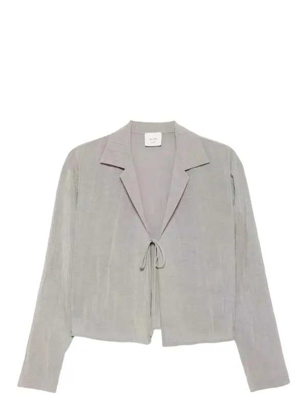 ALYSI Crinkle-tie Blouse - Grey