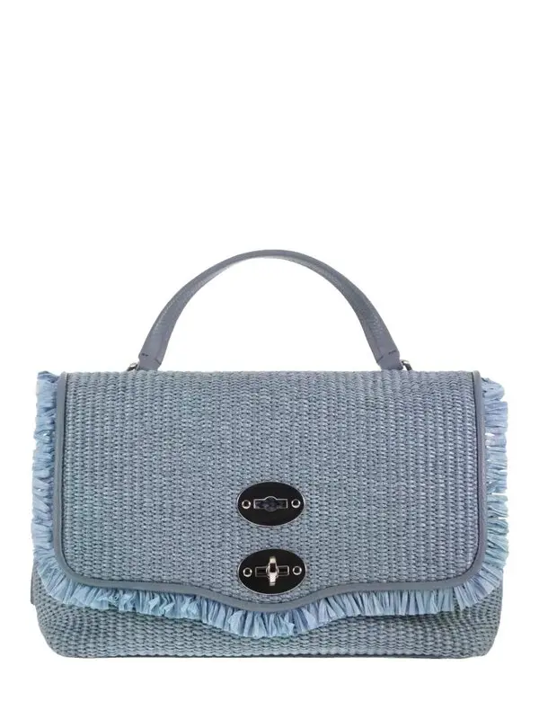ZANELLATO Postina Raffia Tote Bag - Blue