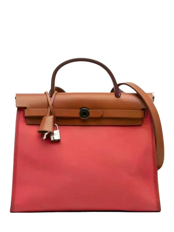 Hermès 2011 Toile Herbag Zip 31 Satchel - Brown