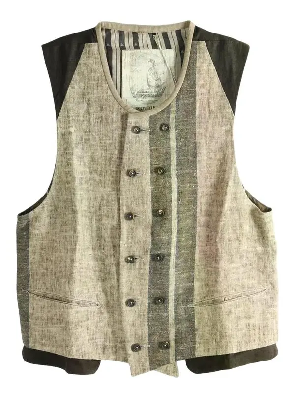ZIGGY CHEN Buttoned Waistcoat - Black