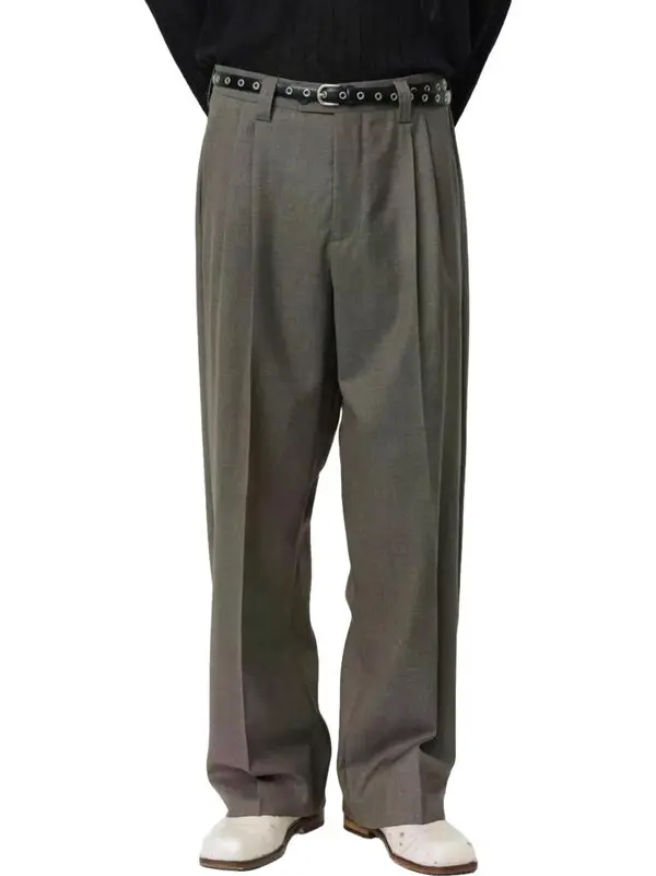 MFPEN Pleated Wool Trousers - Grey