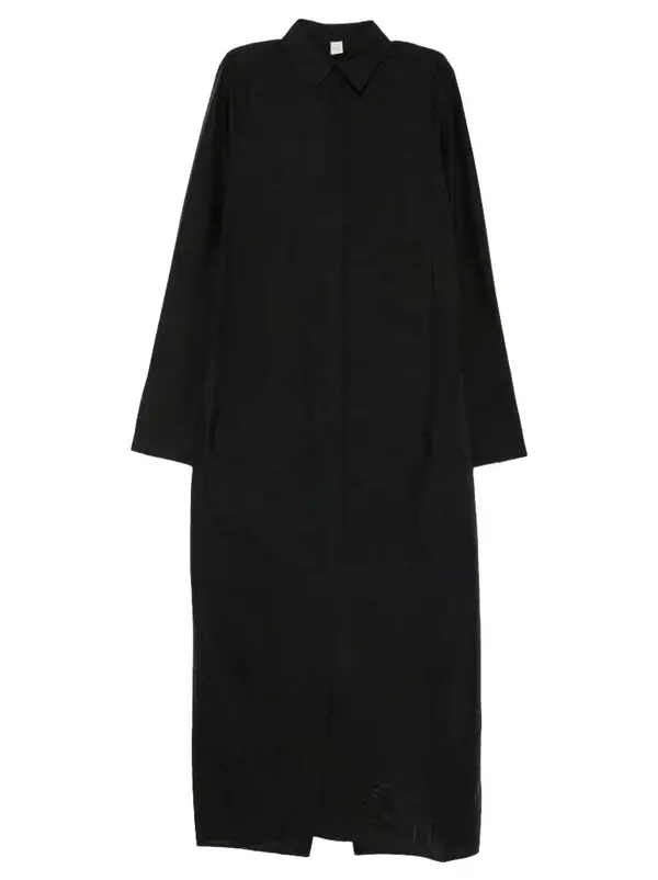 TOTEME Long-sleeve Shirt Dress - Black