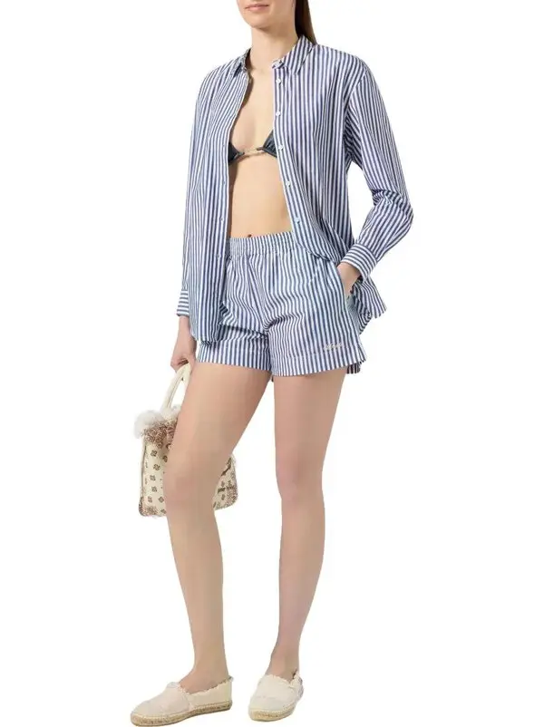 MC2 SAINT BARTH Striped Shirt - Blue
