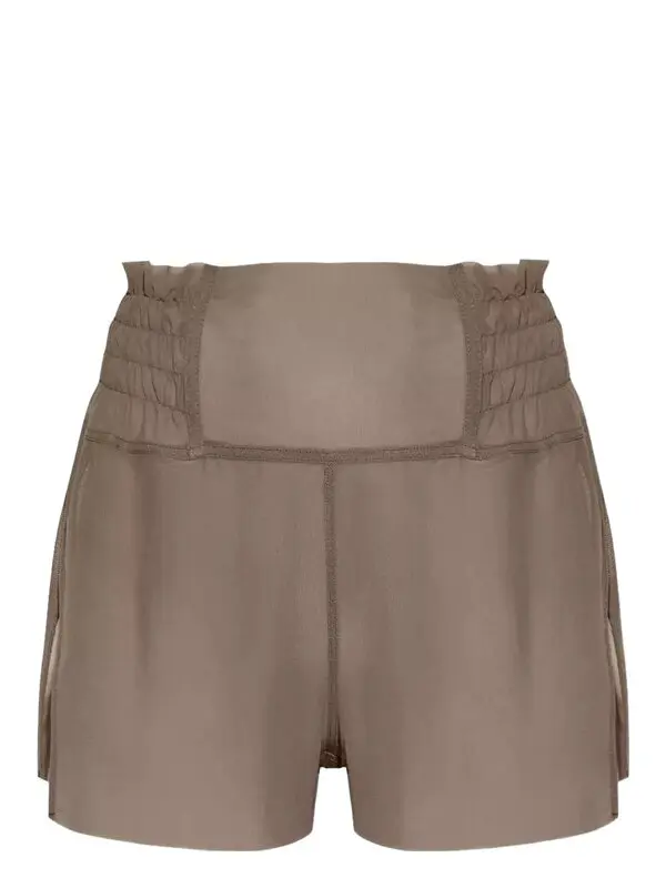Rick Owens Shirred-detail Shorts - Brown