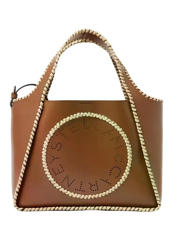 Stella McCartney Logo Appliqué Shoulder Bag - Brown
