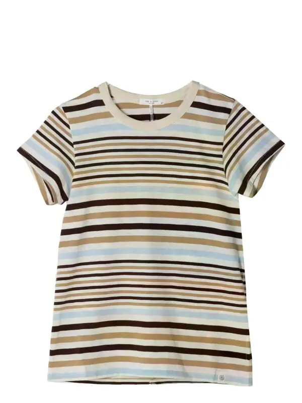 Rag & Bone Slub Striped T-shirt - White