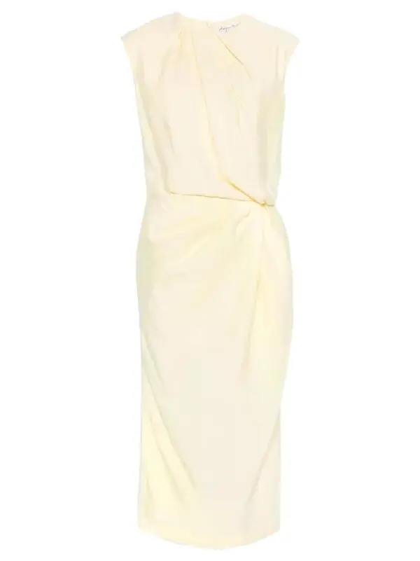 PDR PHISIQUE DU ROLE Draped-design Midi Dress - Yellow