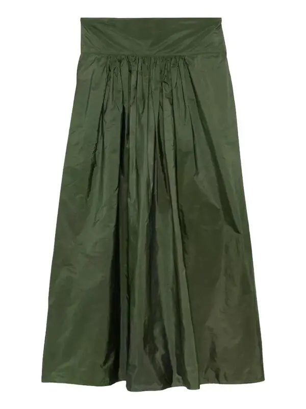 CO.GO Pleated Maxi Skirt - Green