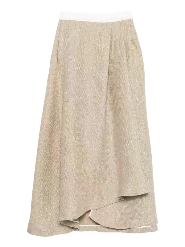 CO.GO Asymmetric Maxi Skirt - Neutrals