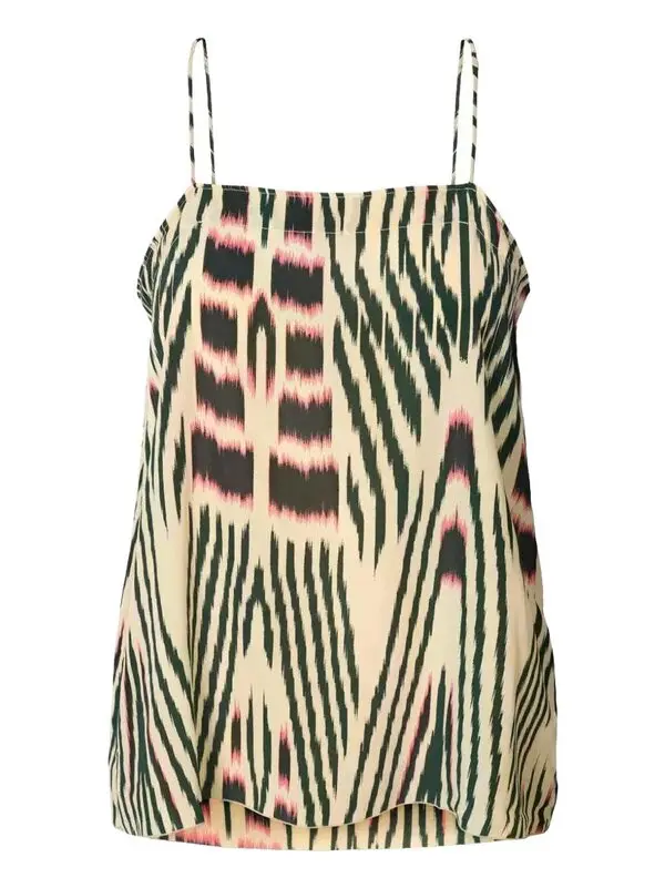 RABENS SALONER Karis Patterned Tank Top - Neutrals