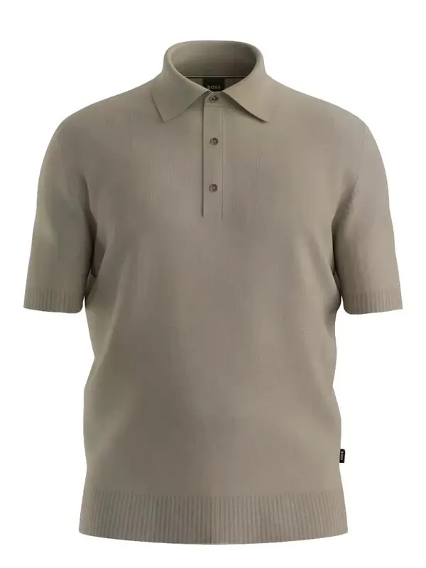 BOSS Buttoned Polo Shirt - Neutrals