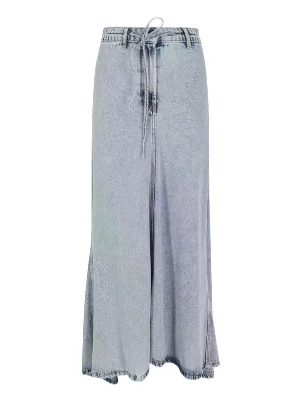 SEMICOUTURE Drawstring Maxi Skirt - Blue