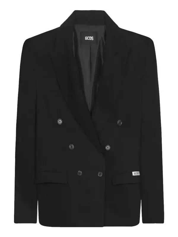 Gcds Double-breasted Blazer - Black