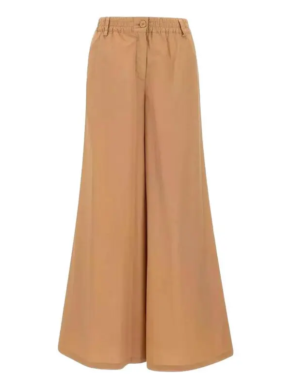 KAOS Belt-loop Palazzo Pants - Brown