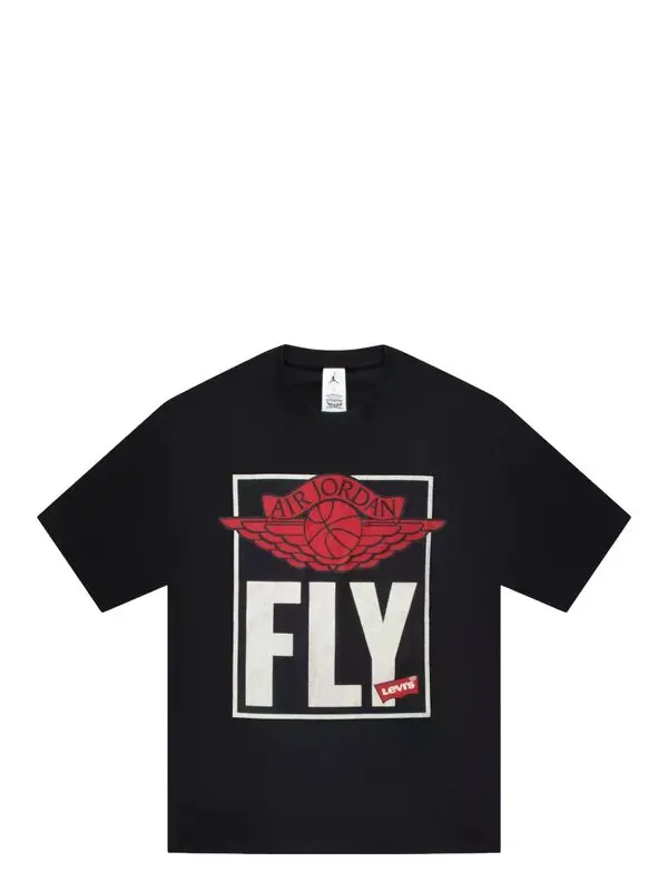 JORDAN X Levi`s Fly Graphic-print T-shirt - Black