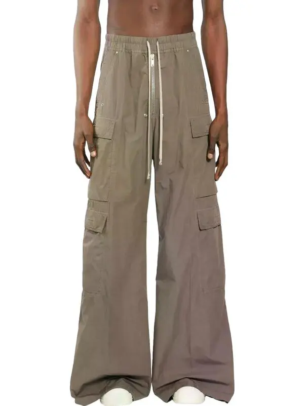 Rick Owens Drawstring Cargo Trousers - Brown