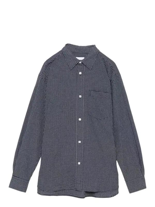 Norse Projects Espevil Check Oversized Shirt - Blue