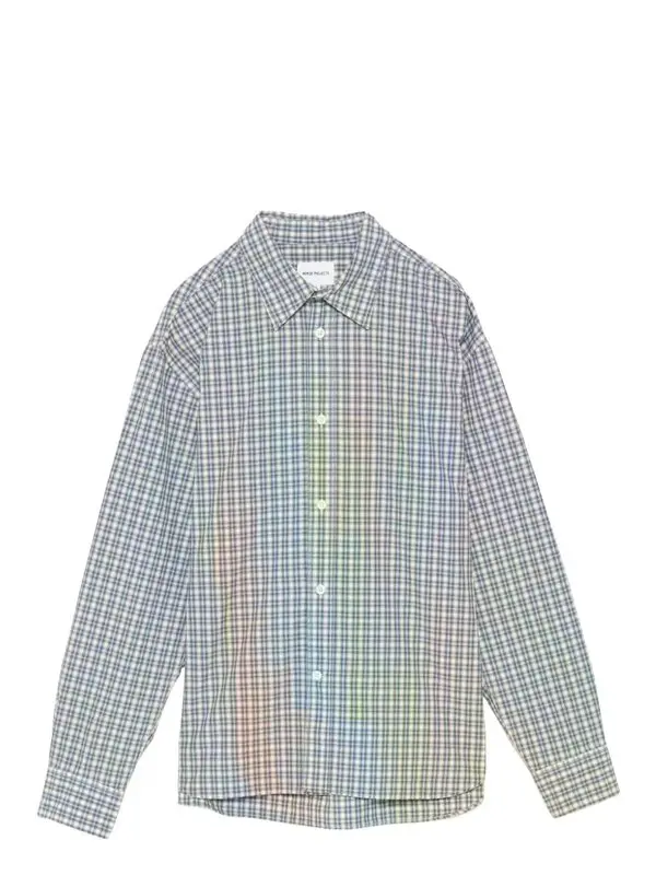 Norse Projects Falster Check Oversize Shirt - Blue