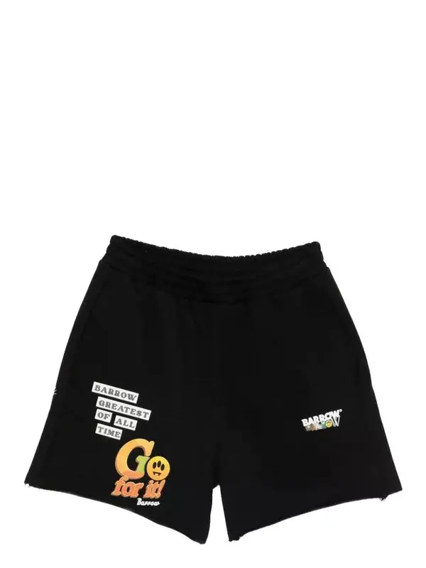 BARROW Logo-print Shorts - Black