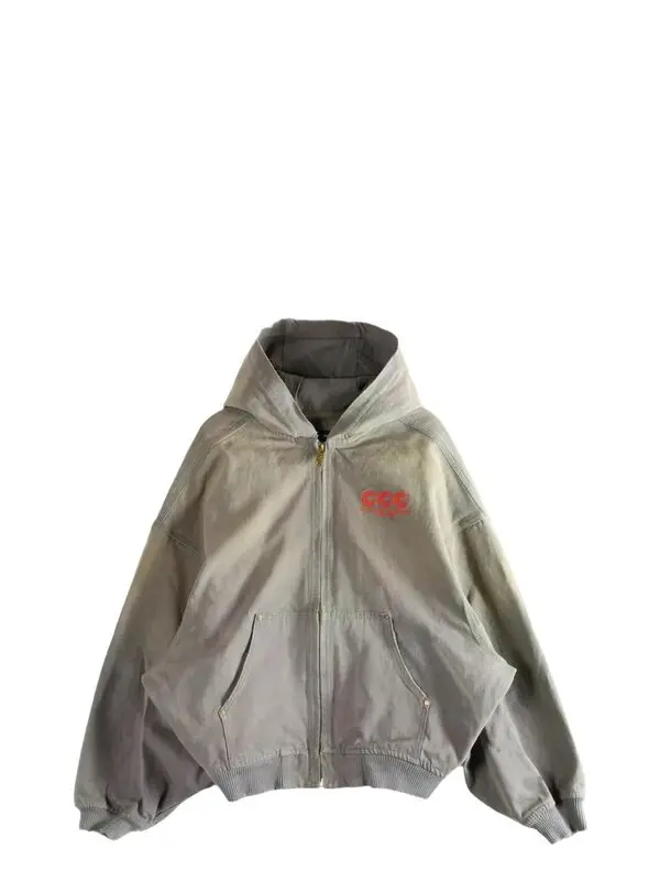 WILLY CHAVARRIA Hooded Zip Up Jacket - Grey
