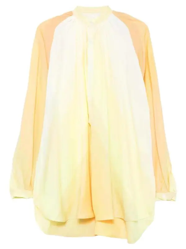 MARRAKSHI LIFE Long-sleeve Buttoned Mini Dress - Yellow