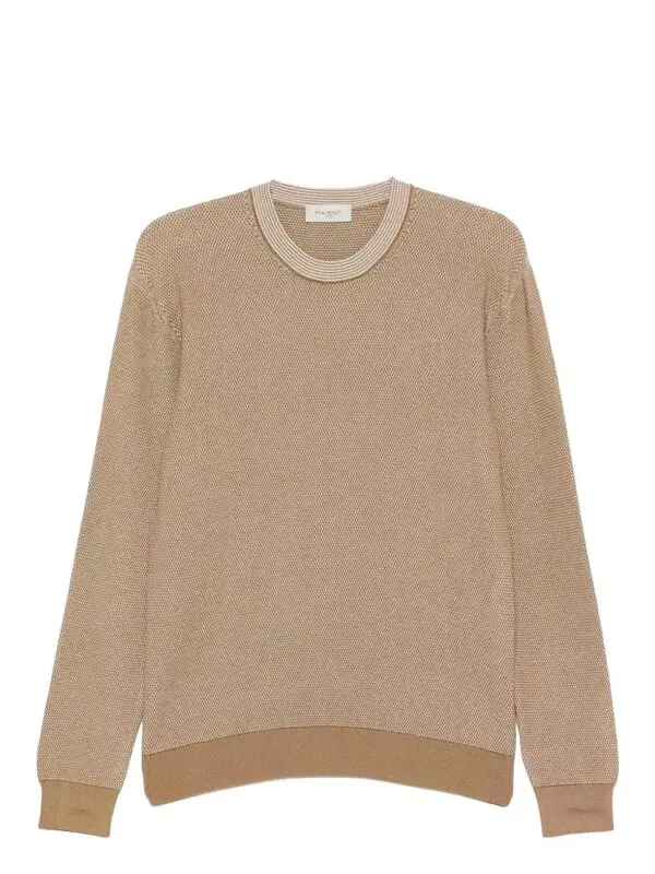 PIACENZA CASHMERE 1733 Patterned Crewneck Sweater - Neutrals