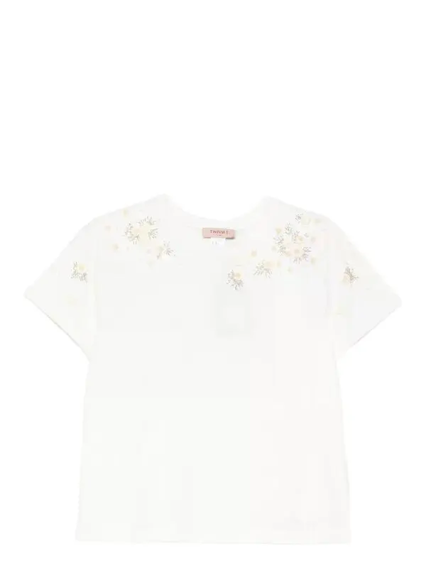 TWINSET Floral T-shirt - White