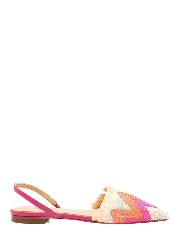 CastaÑer Berta Fringed Flat Pumps - Pink