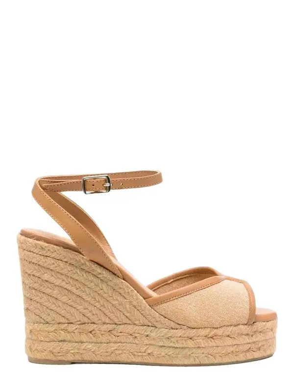 CastaÑer Brigitte Ankle Strap Wedge Espadrilles - Neutrals