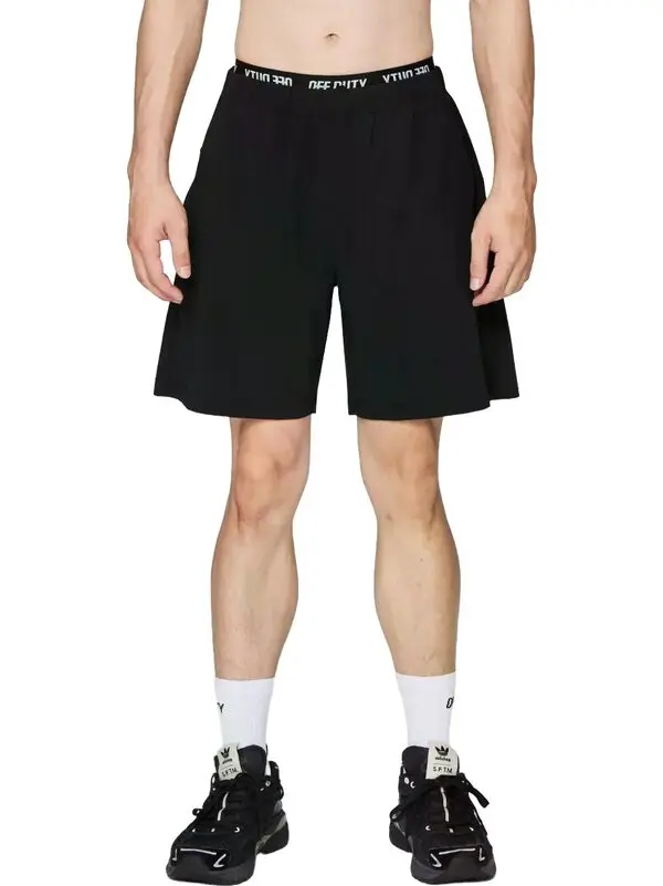 OFF DUTY Logo-print Track Shorts - Black