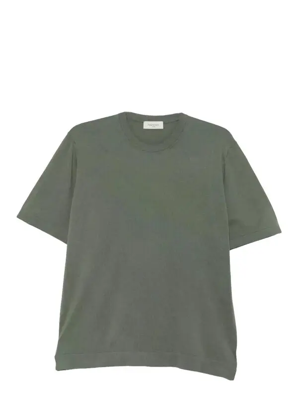 PIACENZA CASHMERE 1733 Crewneck Cotton T-shirt - Green