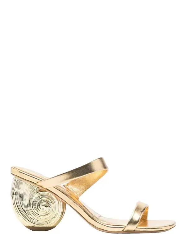 Simkhai Textured Heel Sandals - Gold
