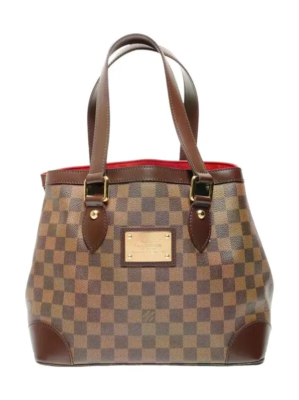LOUIS VUITTON 2008 Hampstead Pm Damier Tote Bag - Brown