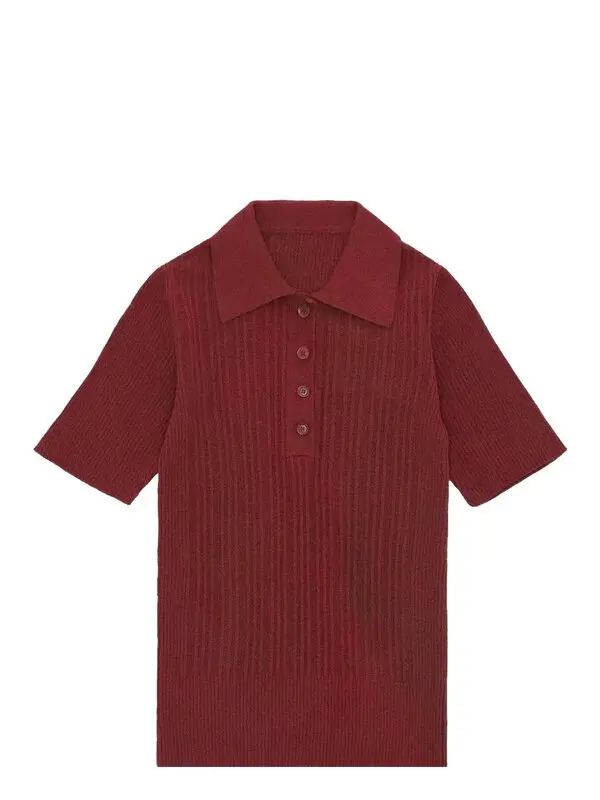 FORTELA Camille Polo Top - Red