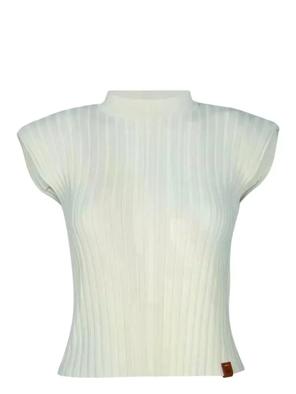Jacob Cohen Ribbed Knitted Top - Neutrals