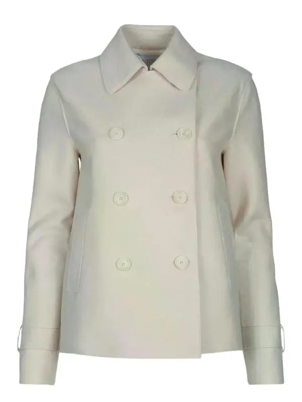 Harris Wharf London Cropped Double-breasted Coat - Neutrals