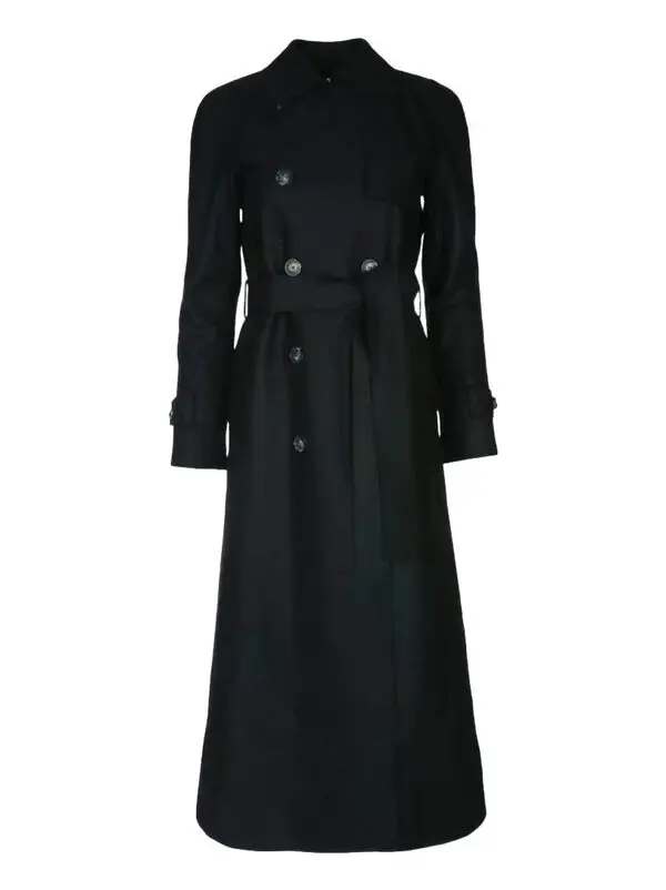 Harris Wharf London Belted Trench Coat - Black