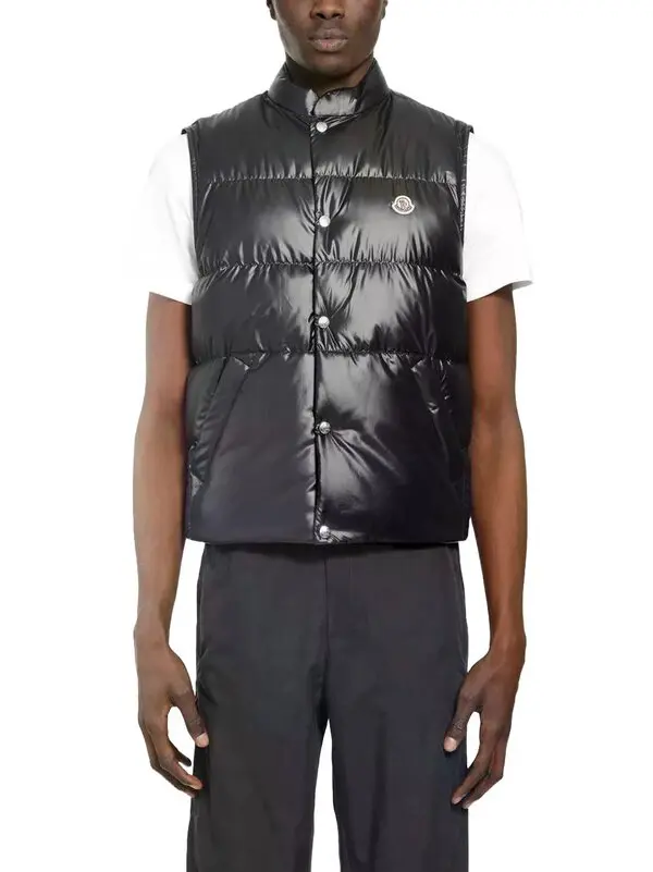 Moncler Sleeveless Buttoned Gilet - Blue
