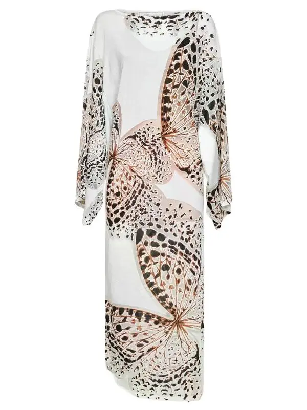Blumarine Butterfly-print Shift Dress - White