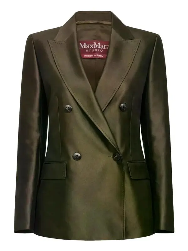 Max Mara Double-breasted Blazer - Green