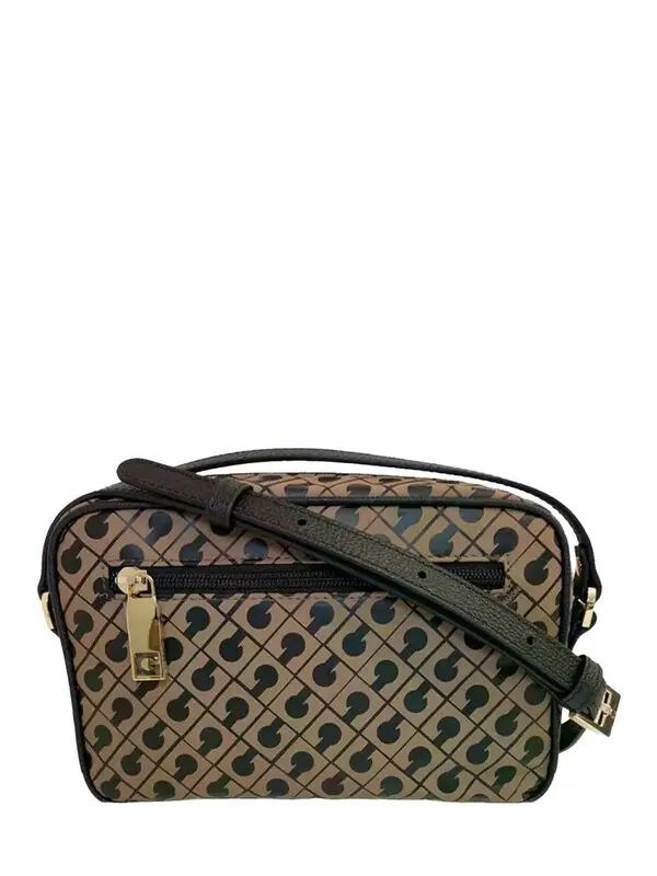 GHERARDINI Logo-pattern Camera Crossbody Bag - Neutrals