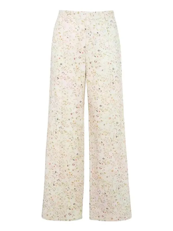 TELA Floral Print Trousers - Neutrals