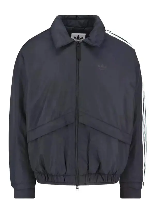 Adidas Stripe Bomber Jacket - Grey