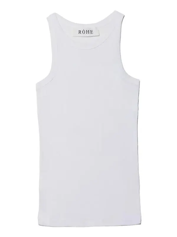 RÓHE Ribbed Tank Top - White